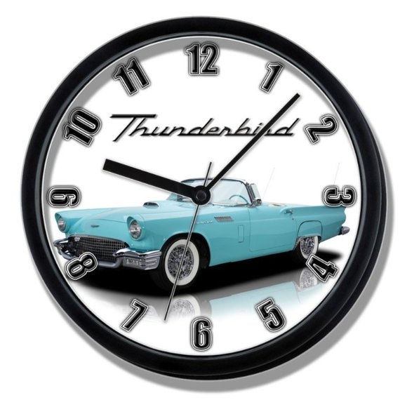 Clock | Wall Decor | Blue 957 Ford Thunderbird Wall Clock New | Poshmark